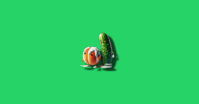 Sticker Maker - Amor de un pepino y un durazno