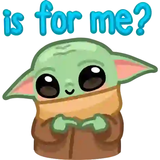 Sticker Maker - Baby Yoda Cartoon
