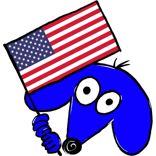 Sticker Maker - Blue Dog Flag