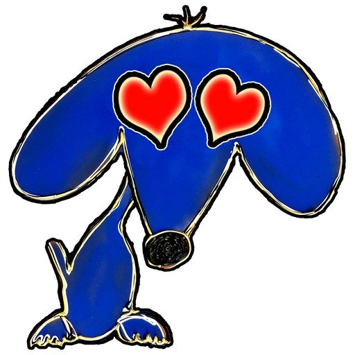 Sticker Maker - Blue Dog© by Serge Gauya