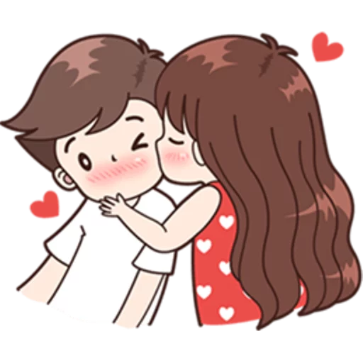Sticker Maker - Boobib Cute Couple #2
