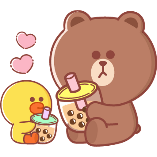 Sticker Maker - BROWN & FRIENDS : Happy Pastel Colors 1