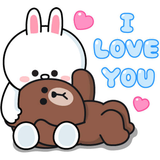 Sticker Maker - BROWN & FRIENDS : Love Love 2 2