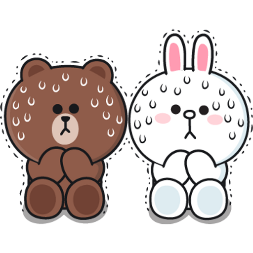 Sticker Maker - BROWN & FRIENDS : Love Love 2 2