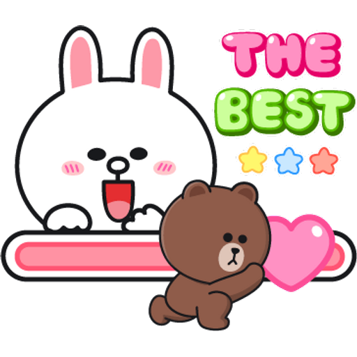 Sticker Maker - BROWN & FRIENDS : Love Love 2