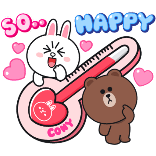 Sticker Maker - BROWN & FRIENDS : Love Love 2