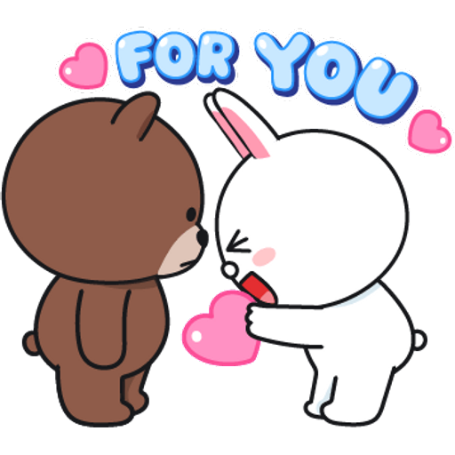 Sticker Maker - BROWN & FRIENDS : Love Love 2