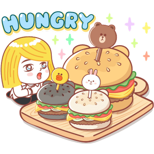 Sticker Maker - BROWN & FRIENDS : Pastel Food-ENG 2