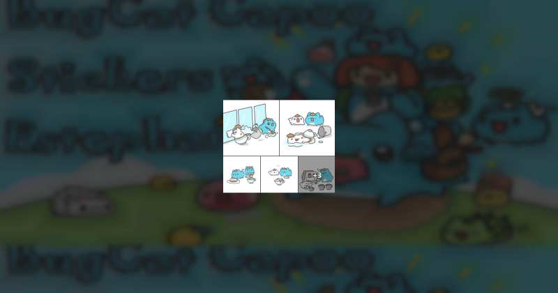 Sticker Maker - BugCat Capoo - El gato foam café ha resucitado