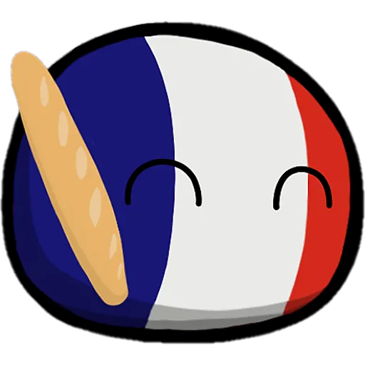 Sticker Maker - Countryballs sticker France Bel, Nth.