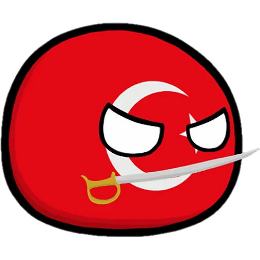 Sticker Maker - Countryballs sticker Turkey Cyp, Gre