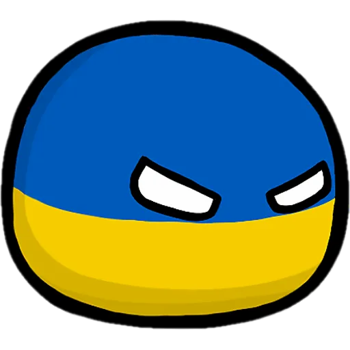 Sticker Maker - Countryballs sticker Ukraine, Bru