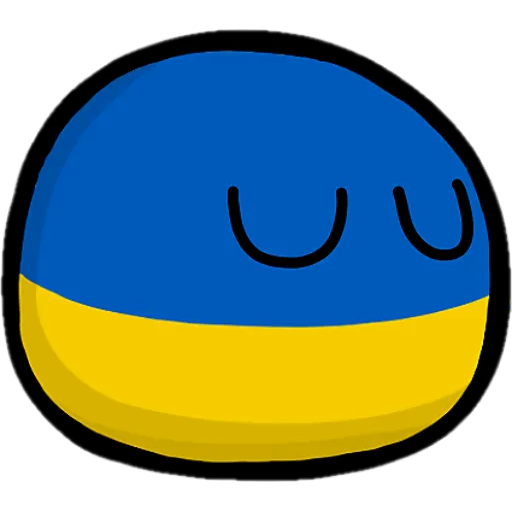 Sticker Maker - Countryballs sticker Ukraine, Bru