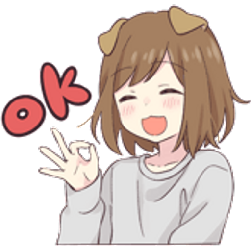 Sticker Maker - dog girl 2