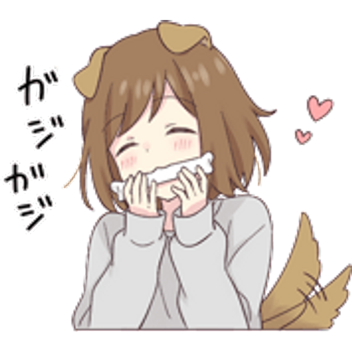 Sticker Maker - dog girl 2