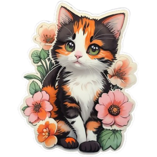 Sticker Maker - Gatito Calico_VR1
