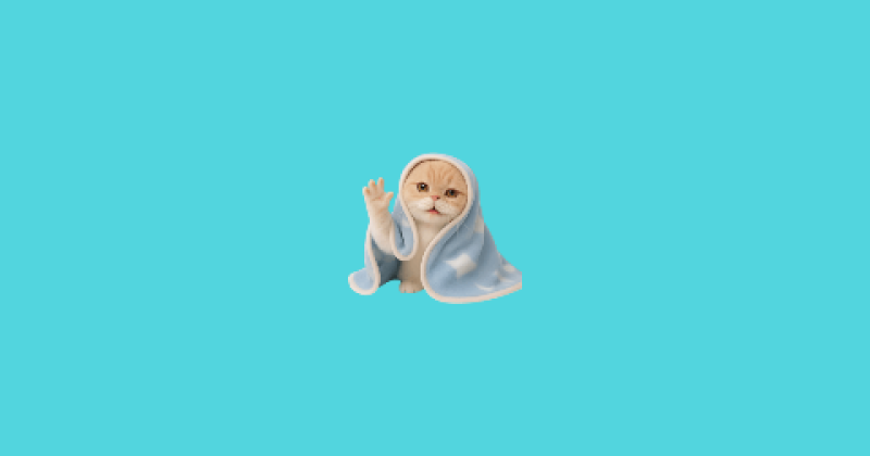 Sticker Maker - Gatito con mantita 😻🩵