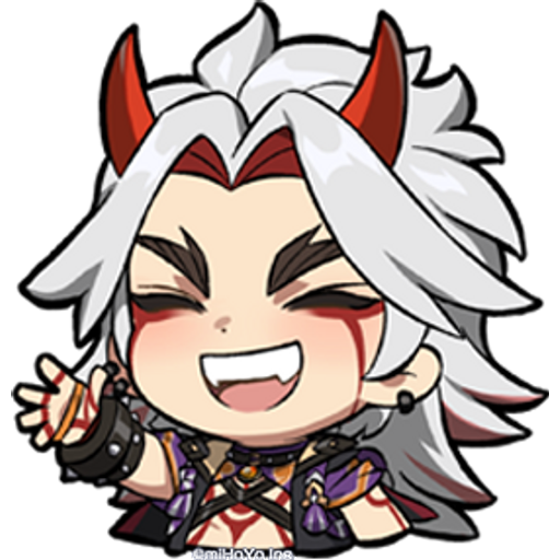 Sticker Maker - Genshin Impact - Arataki Itto Pack 01