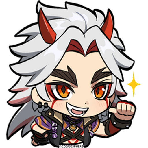 Sticker Maker - Genshin Impact - Arataki Itto Pack 01