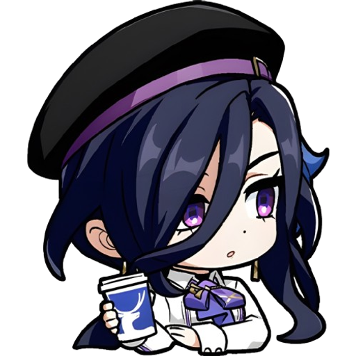 Sticker Maker - [Clorinde]: Genshin Impact x Luckin Coffee