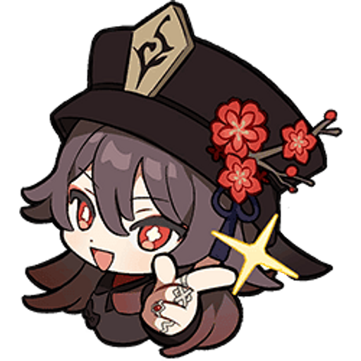 Sticker Maker - Hu Tao Emoji pack