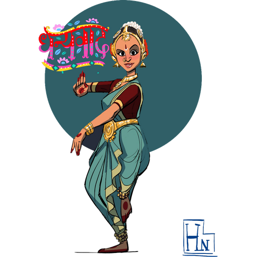 Sticker Maker - Indian dance characters