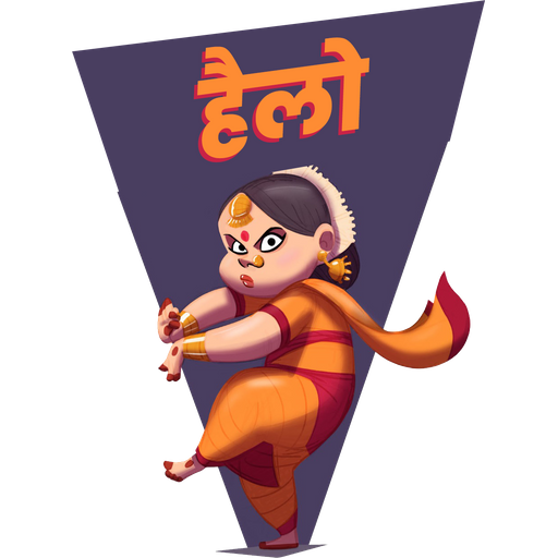 Sticker Maker - Indian dance characters