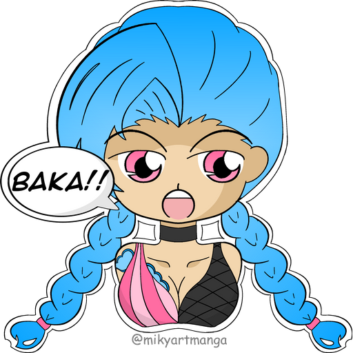 Sticker Maker - Jinx Sticker League Of Legends
