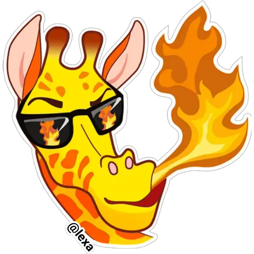 Sticker Maker - ? Jirafa Emocionada