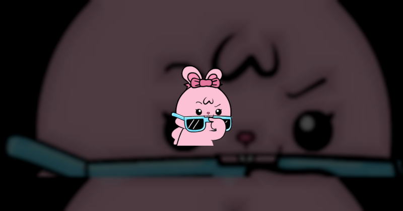 Sticker Maker - Lovely Pink Rabbit lll