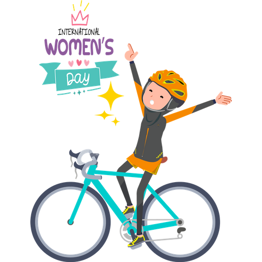 Sticker Maker - Muslim Hijab Women Cycling