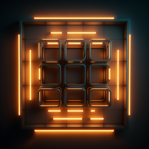 Sticker Maker - Neon Grid - sticker pack