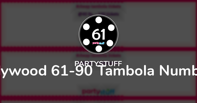 Sticker Maker - Bollywood 61-90 Tambola Numbers