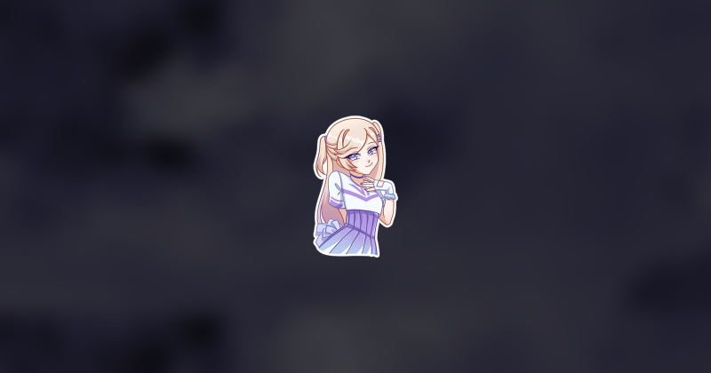 Sticker Maker - Purple Girl