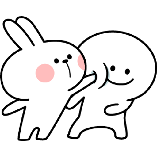 Sticker Maker - Rabbit + Smile Comic Duo
