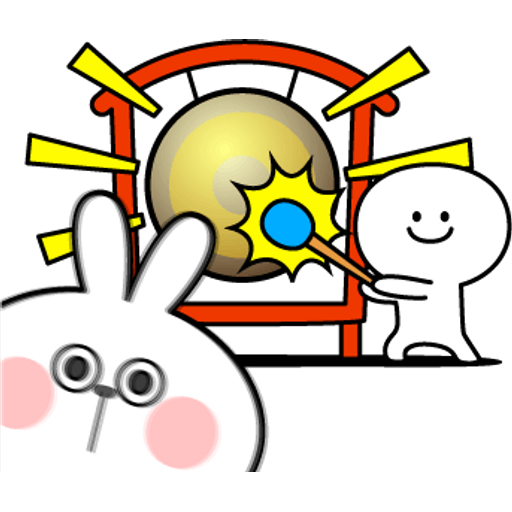 Sticker Maker - Rabbit + Smile Comic Duo