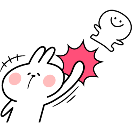 Sticker Maker - Rabbit + Smile Comic Duo