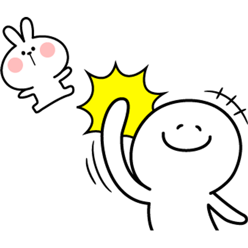 Sticker Maker - Rabbit + Smile Comic Duo