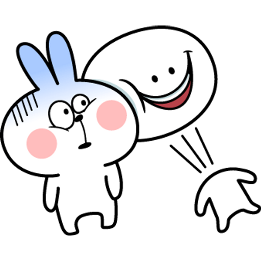 Sticker Maker - Rabbit + Smile Comic Duo