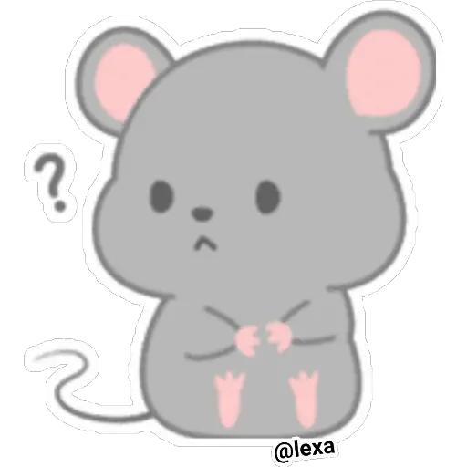 Sticker Maker - Ratón Grey