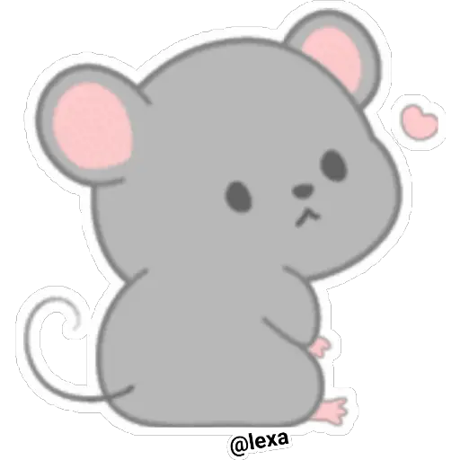 Sticker Maker - Ratón Grey