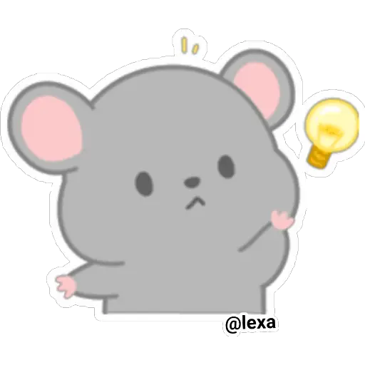 Sticker Maker - Ratón Grey
