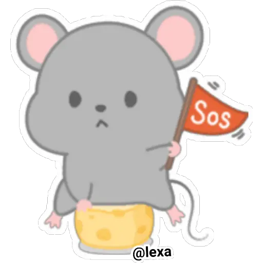 Sticker Maker - Ratón Grey