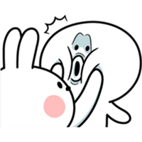 Sticker Maker Spoiled Bunny Smile Guy Fight
