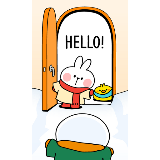 Sticker Maker - Spoiled Rabbit Big Sticker Winter