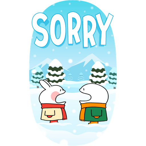 Sticker Maker - Spoiled Rabbit Big Sticker Winter