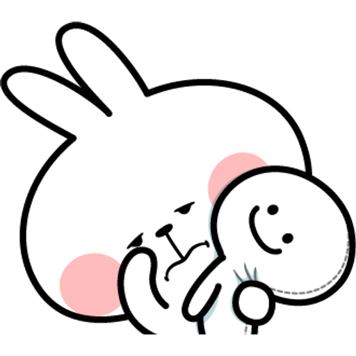 Sticker Maker - Spoiled Rabbit Face2 B