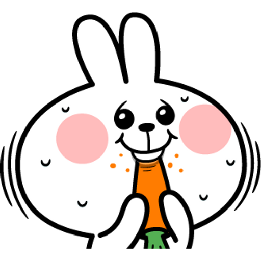 Sticker Maker - Spoiled Rabbit Face2 B