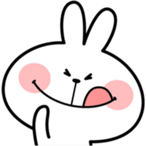 Sticker Maker - Spoiled Rabbit "Facial expression"