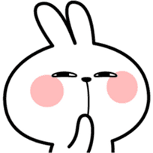 Sticker Maker - Spoiled Rabbit "Facial expression"